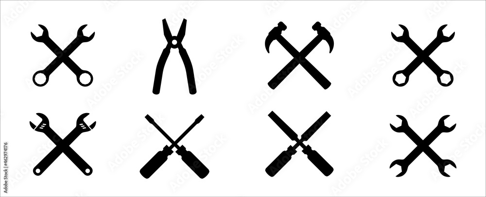 Crossed Spud Wrenches