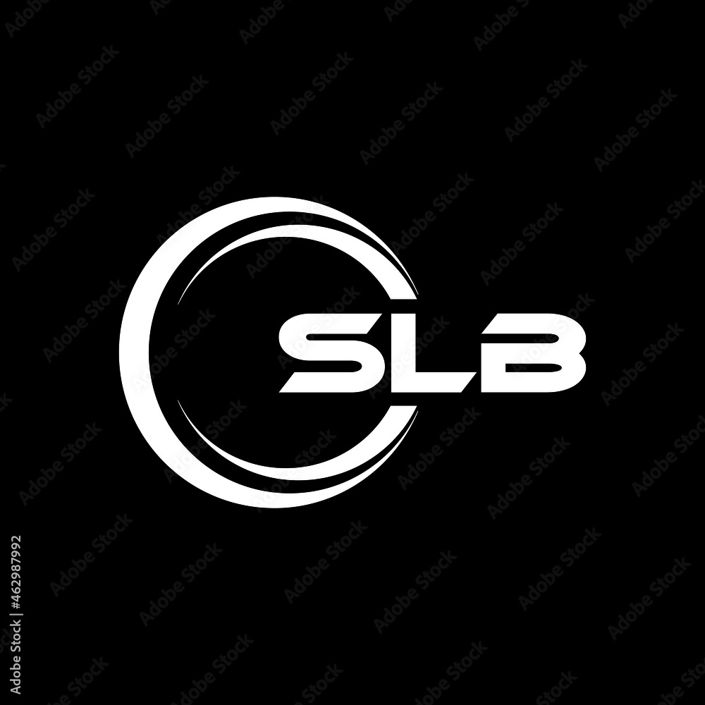 Vecteur Stock SLB letter logo design with black background in illustrator, vector logo modern ...