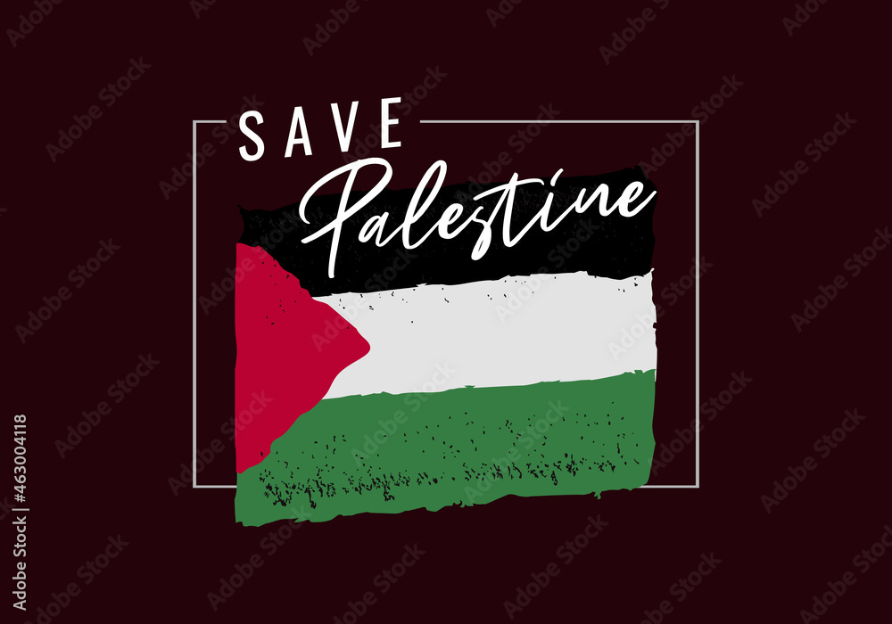 Save Palestine vector illustration background. You don't need to be ...