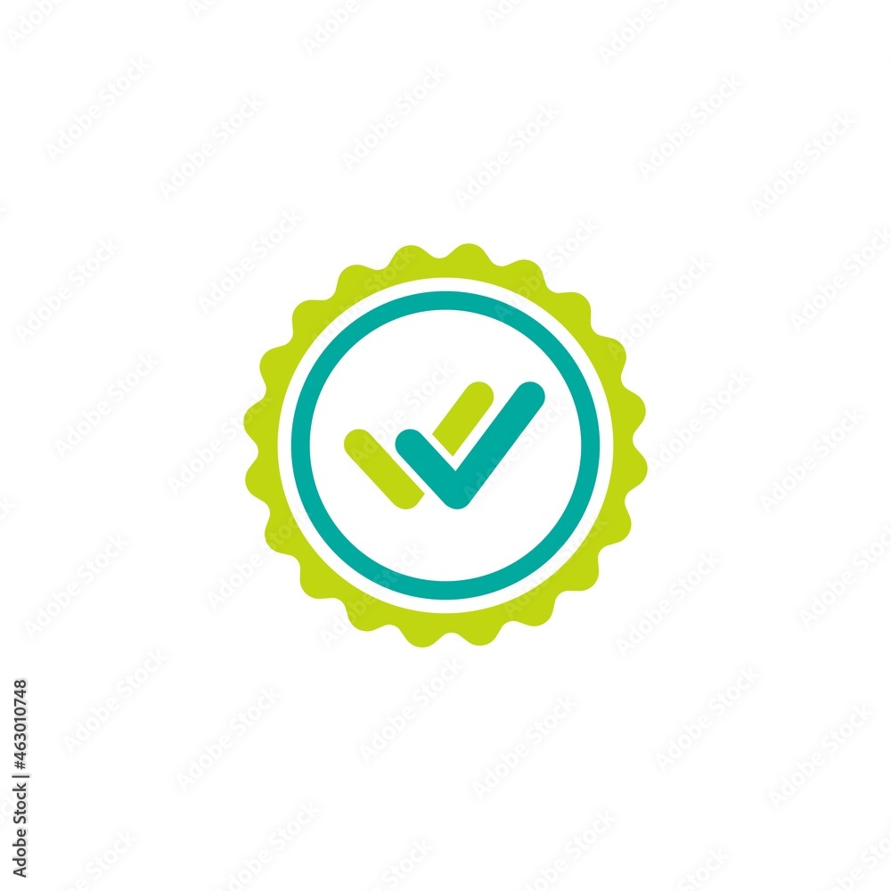 Valid Seal icon. Blue circle with ribbon outline and double tick. Flat ... Valid Seal icon. Blue circle with ribbon outline and double tick. Flat ...
