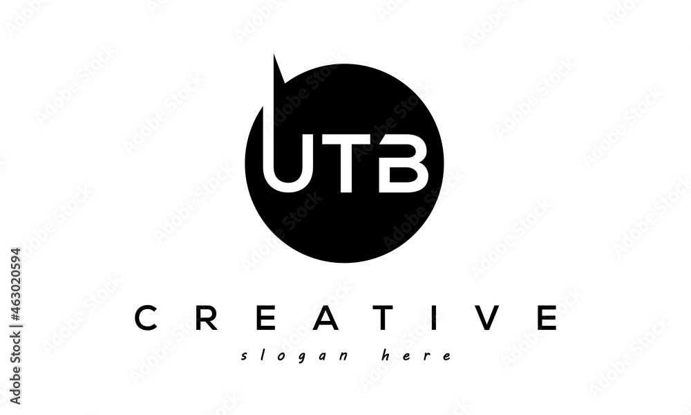 UTB creative circle letters logo design victor Stock Vector | Adobe Stock