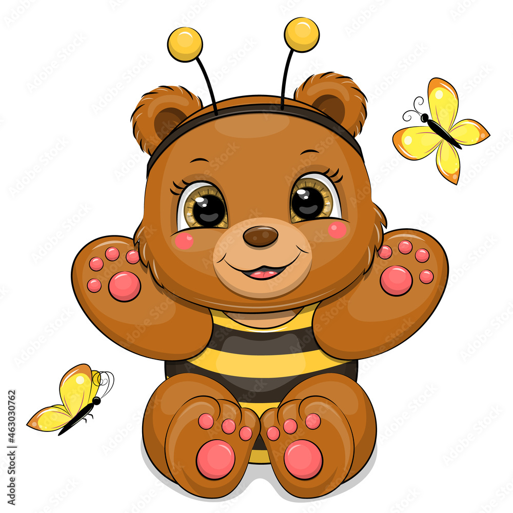 Brown Cartoon Bee
