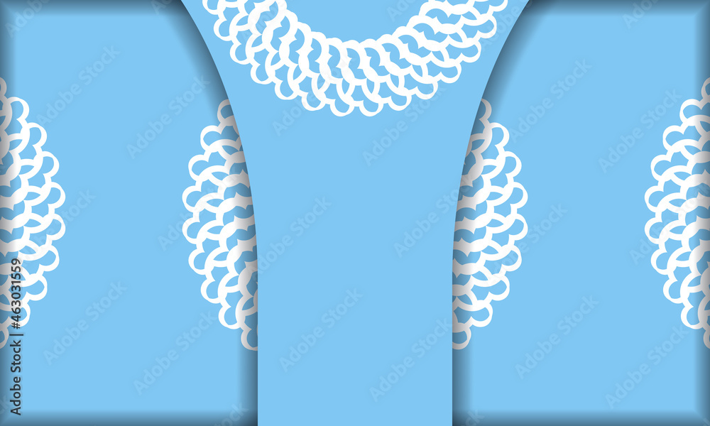 Blue color background with abstract white pattern for design under logo ...