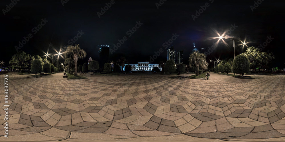 full seamless spherical night panorama 360 degrees angle view on an ...
