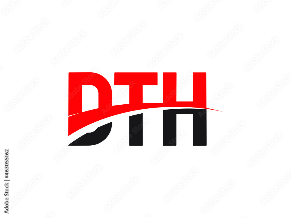 DTH Letter Initial Logo Design Vector Illustration Stock Vector | Adobe ...