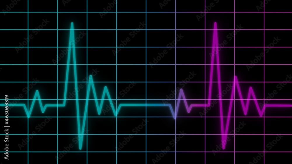 Heartbeat line. Pulse trace. EKG and Cardio symbol. Healthy and Medical ...