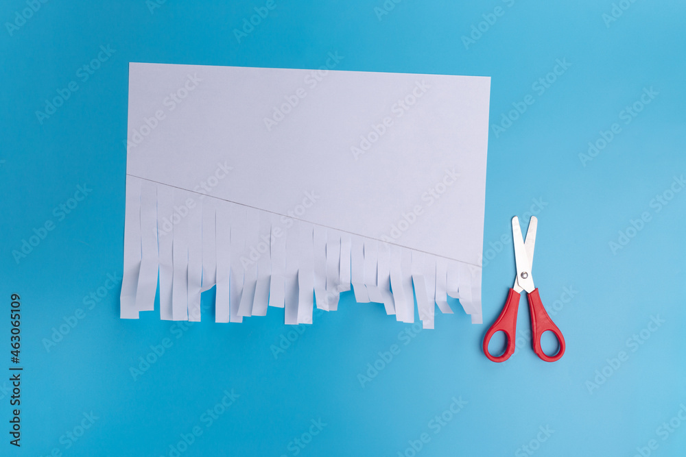 paper and scissors to make a craft, DIY autumn tree craft, step 2 Stock ...