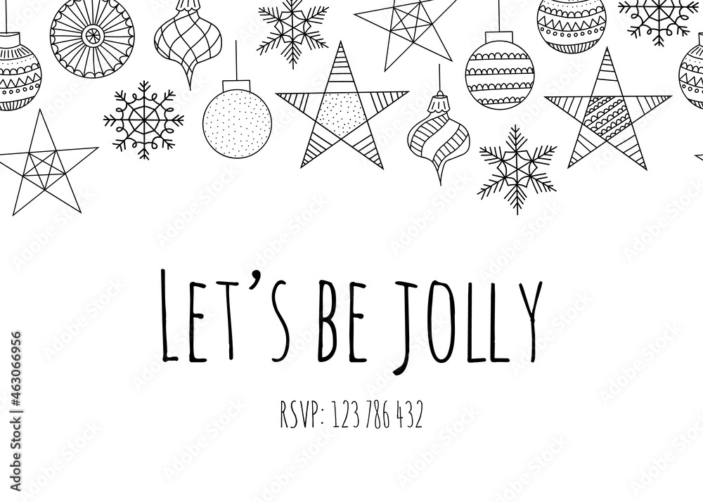 Black And White Christmas Card Templates