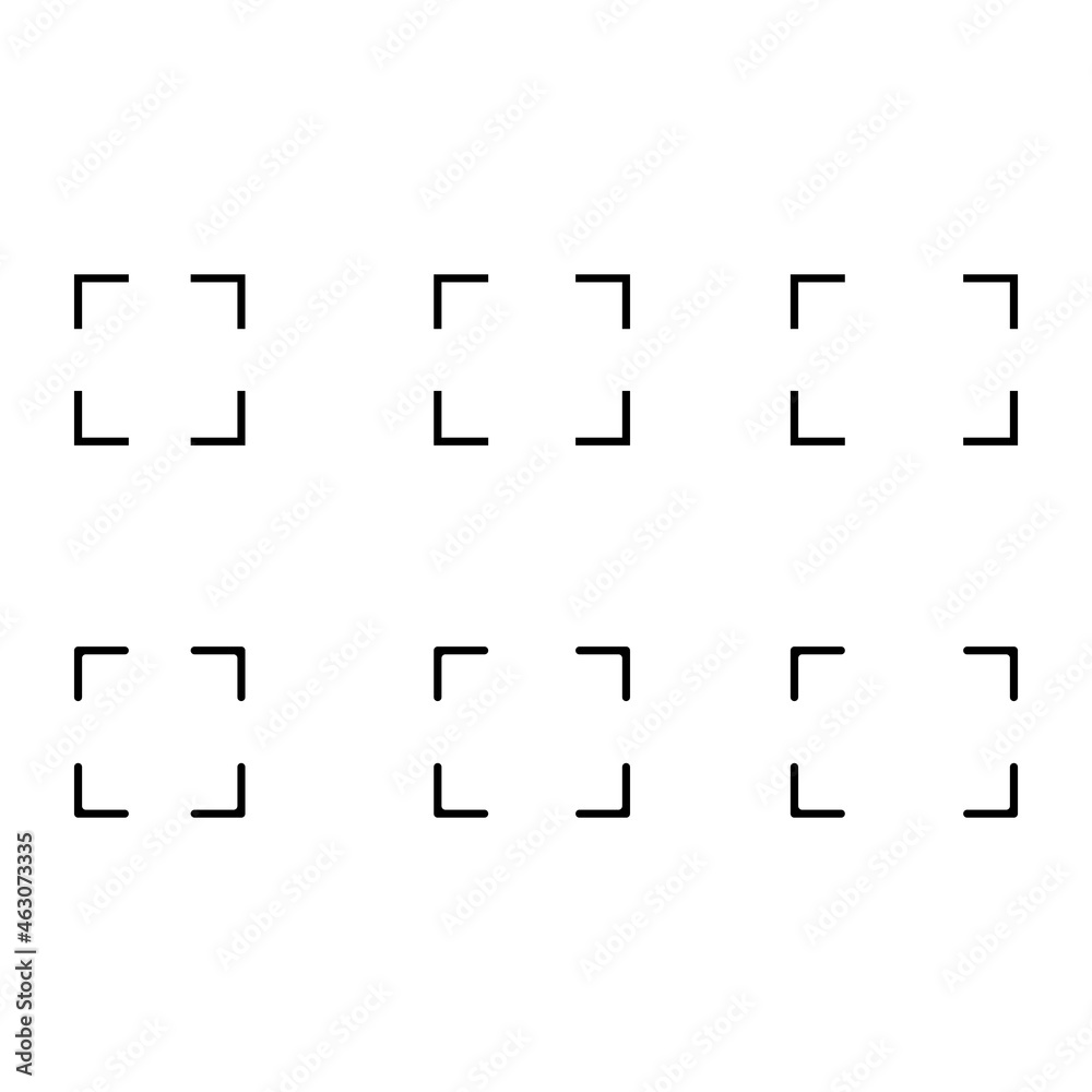 Full screen icon set Stock Vector | Adobe Stock