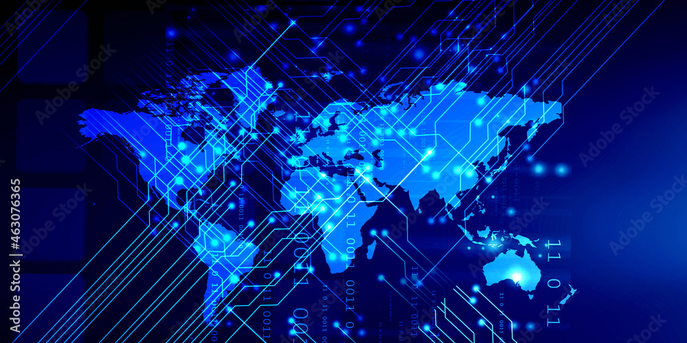 2d illustration world map abstract background Stock Illustration ...