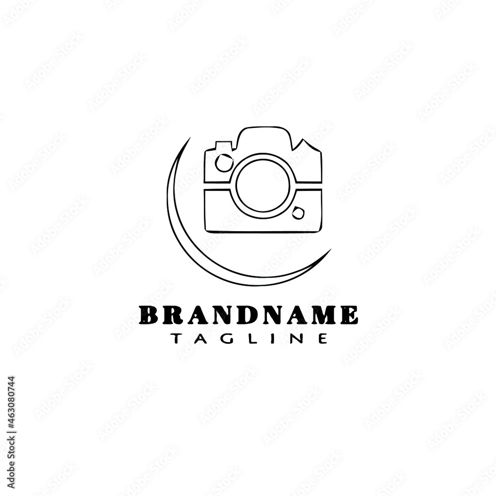 camera logo simple design template icon black isolated vector ...