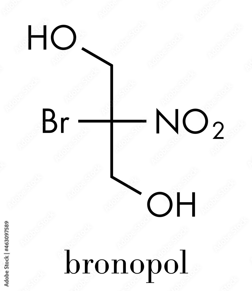 Bronopol preservative molecule. Possibly carcinogenic through ...