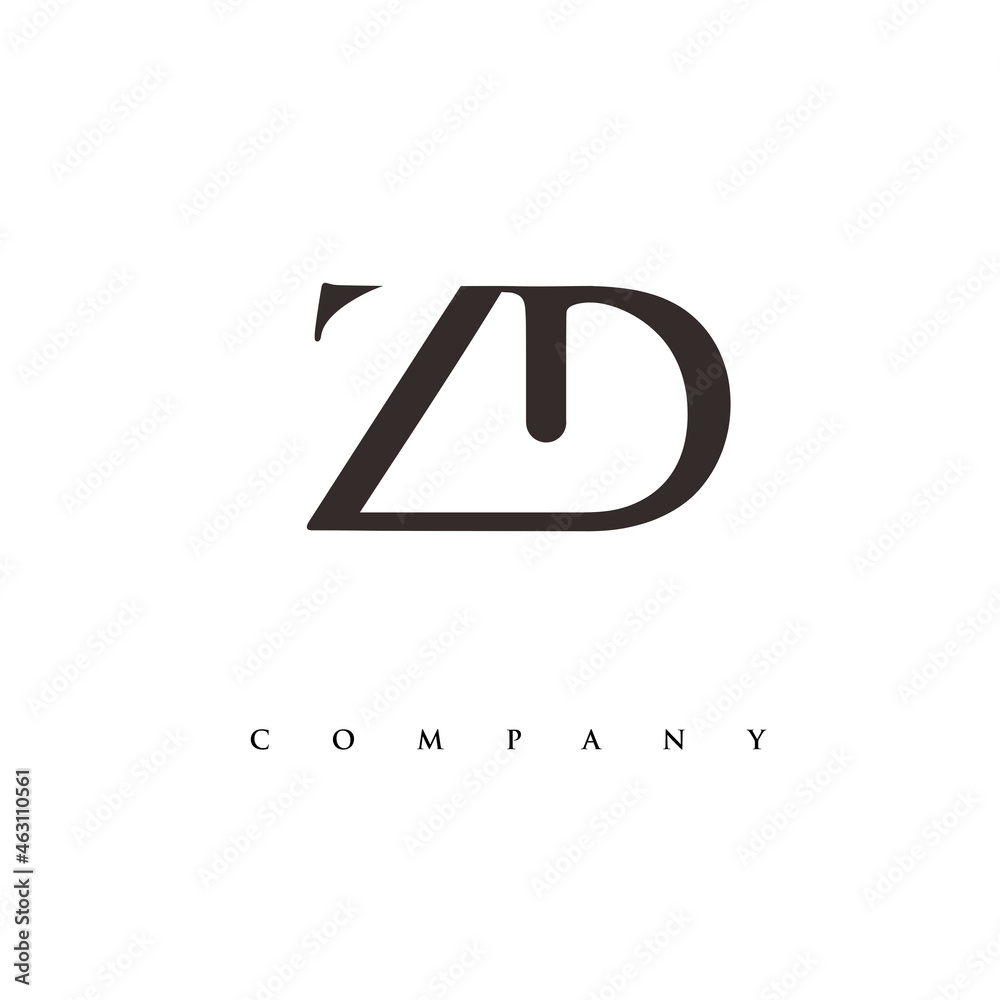 initial ZD logo design vector Stock Vector | Adobe Stock