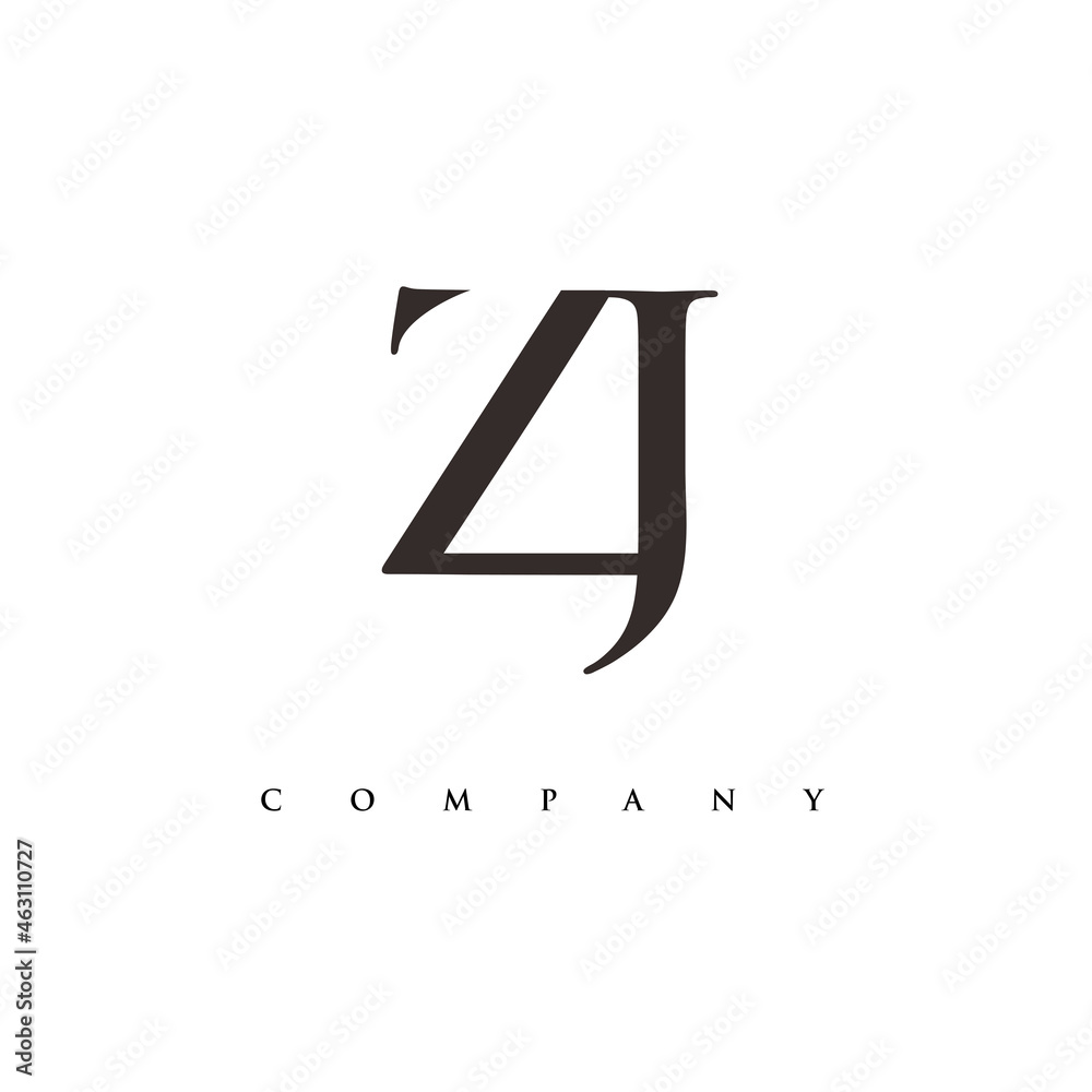 initial ZJ logo design vector Stock Vector | Adobe Stock