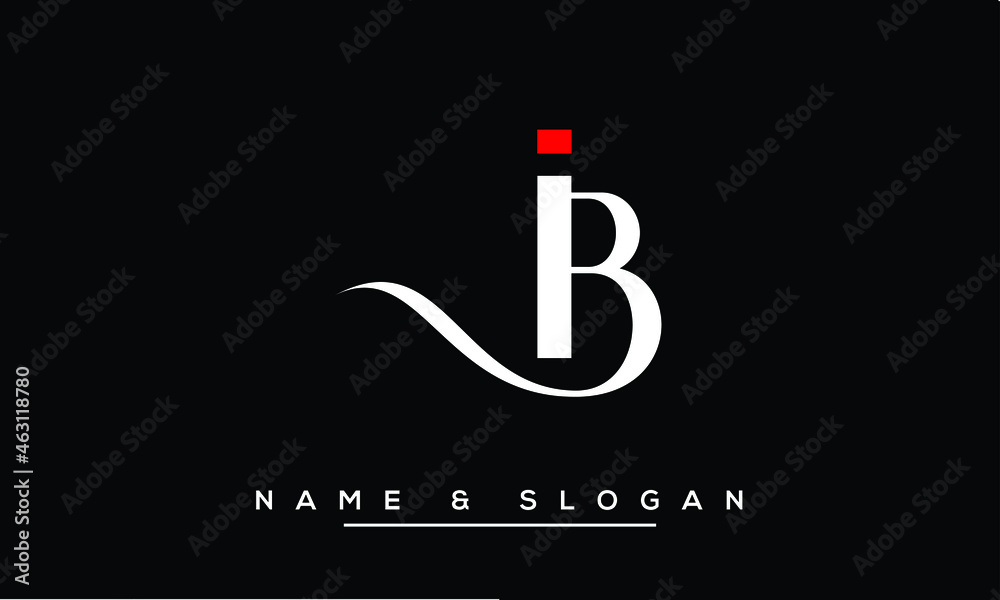 IB, BI, I, B Abstract Letters Logo Monogram Stock Vector | Adobe Stock