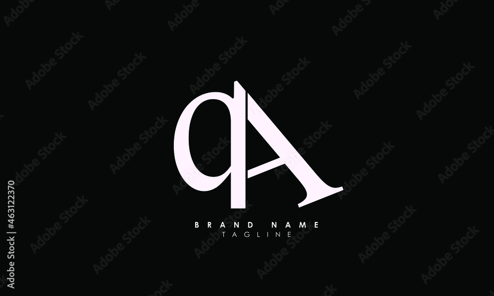 Alphabet letters Initials Monogram logo QA, AQ, Q and A Stock Vector ...