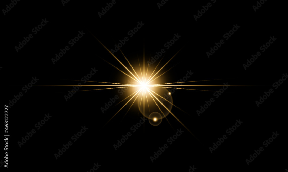 transparent gold lens flare isolated Stock Illustration | Adobe Stock