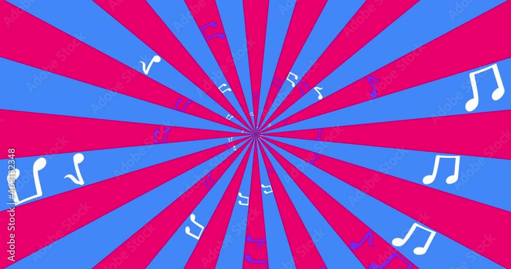 Animated colorful cartoon music background. 4K resolution. musical ...