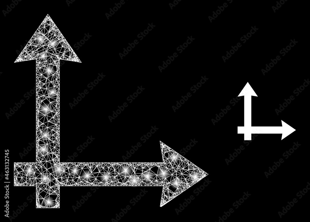Vecteur Stock Glossy mesh vector coordinate system with glare effect ...