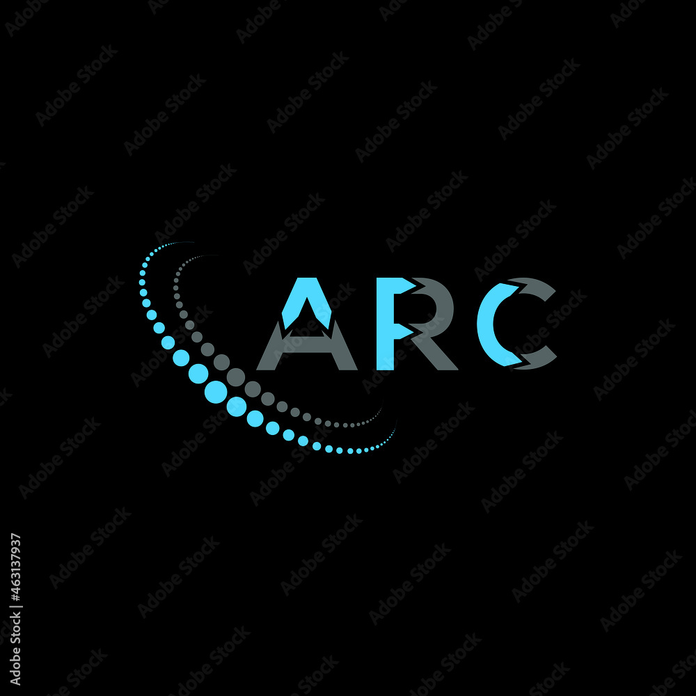 ARC letter logo design on black background.ARC creative initials letter ...