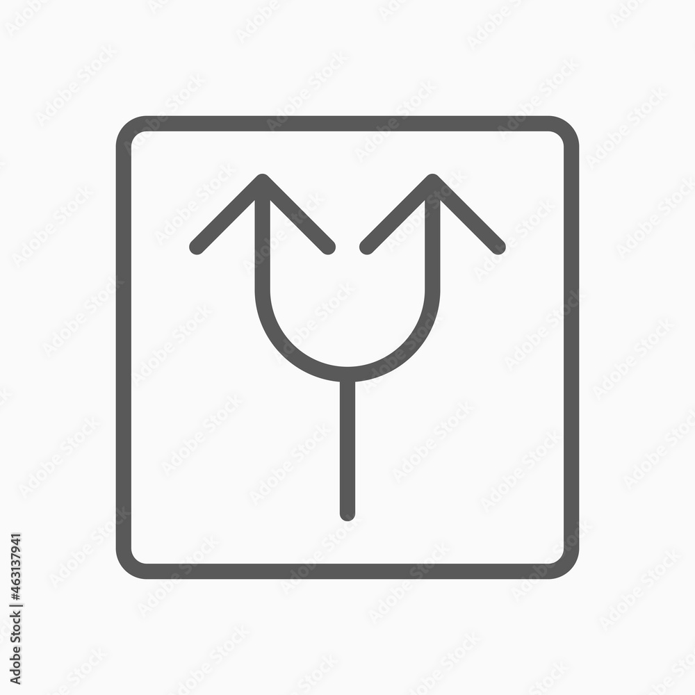 arrow split icon, arrow vector Stock Vector | Adobe Stock