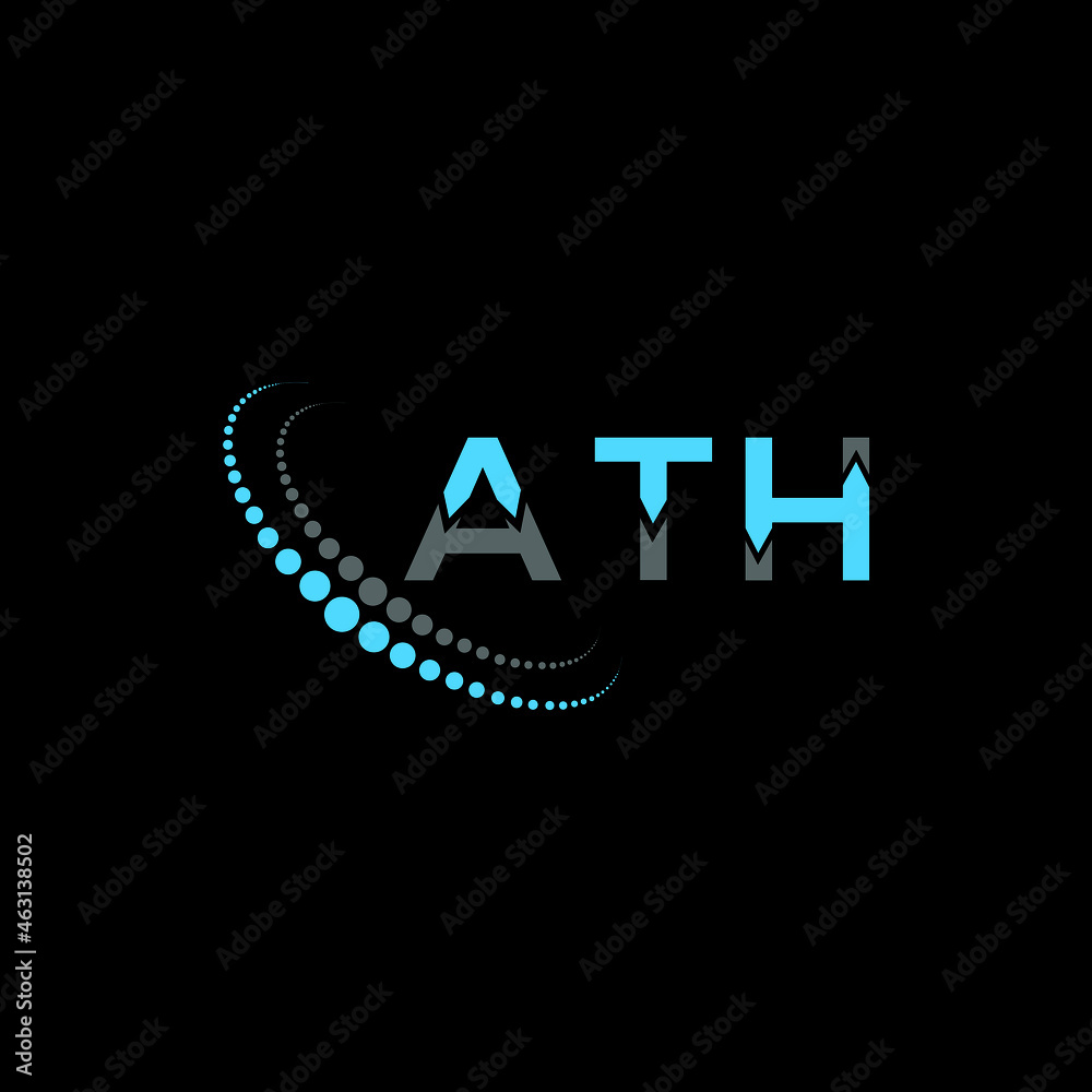 ATH letter logo design on black background.ATH creative initials letter ...