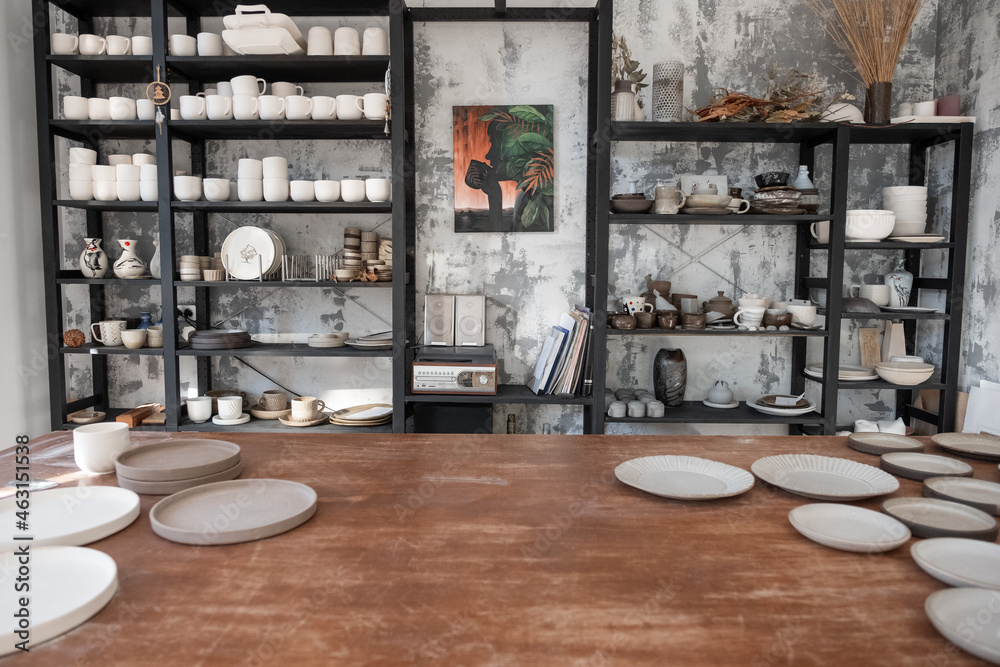 Interior of professional pottery Stock Photo | Adobe Stock
