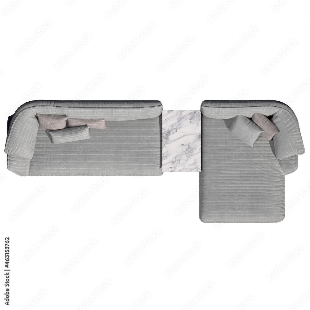 SOFA COUCH SITTING TOP VIEW - OBJECTS IN PLAN Stock Illustration ...