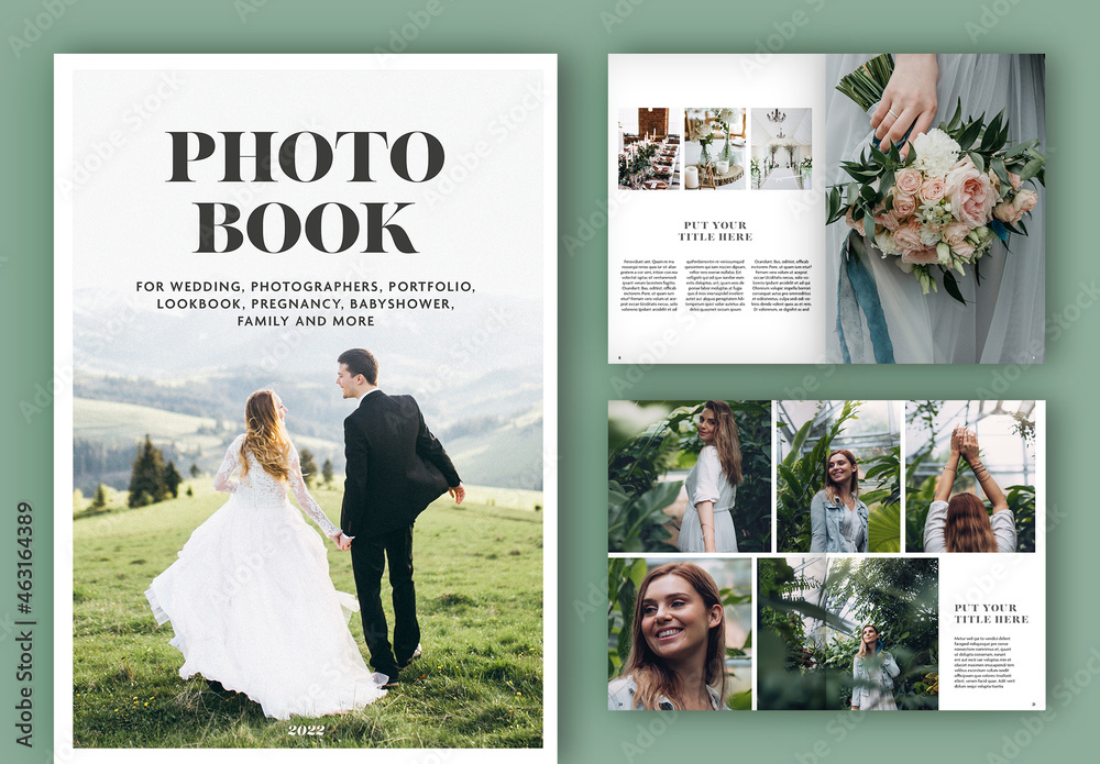 Photo Album Book Layout Stock Template | Adobe Stock