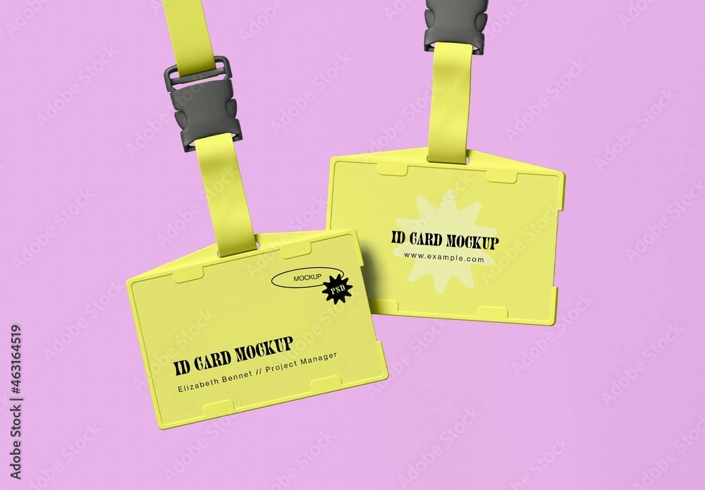 Two ID Cards Layout Mockup Stock Template | Adobe Stock