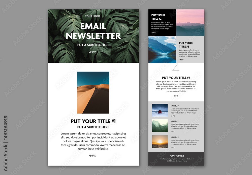 Email Newsletter Layout Stock Template | Adobe Stock