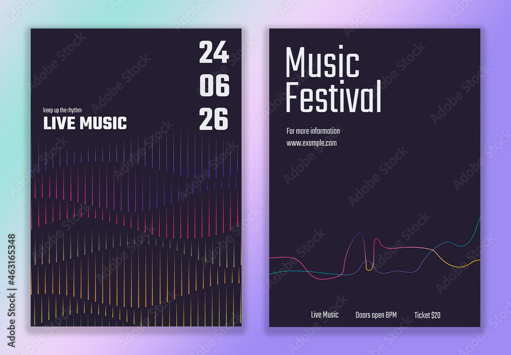 Music Concert Poster Layout Stock Template | Adobe Stock