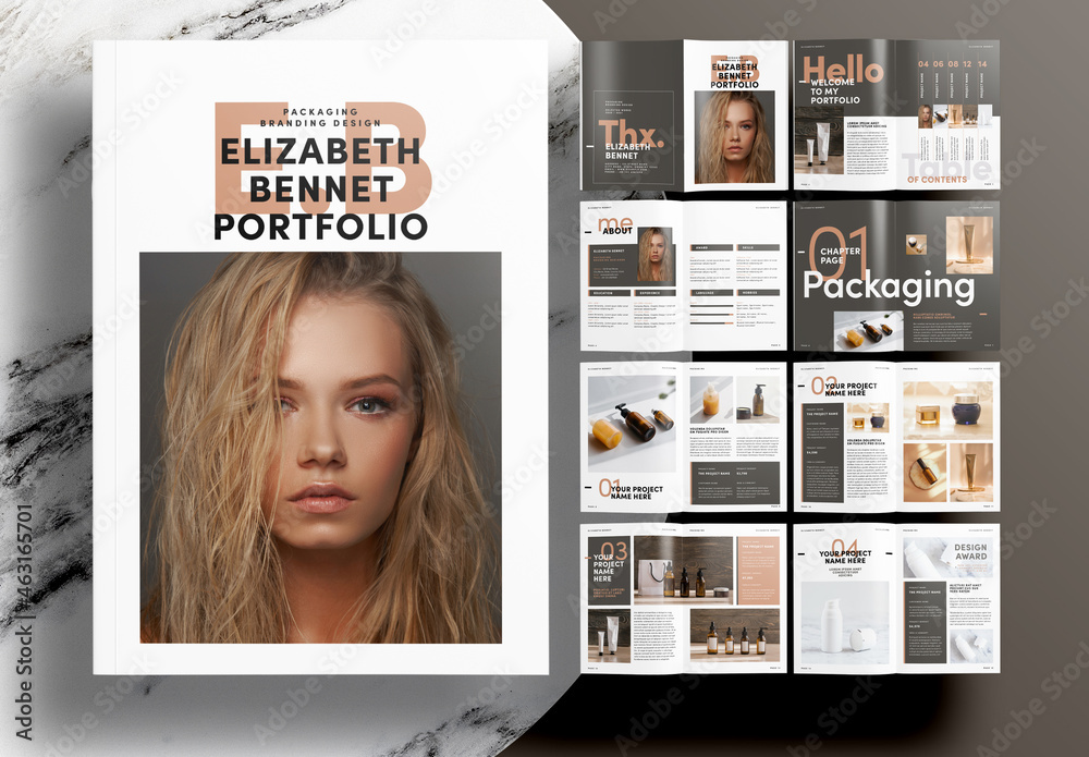 Modern Design Portfolio Layout Stock Template | Adobe Stock