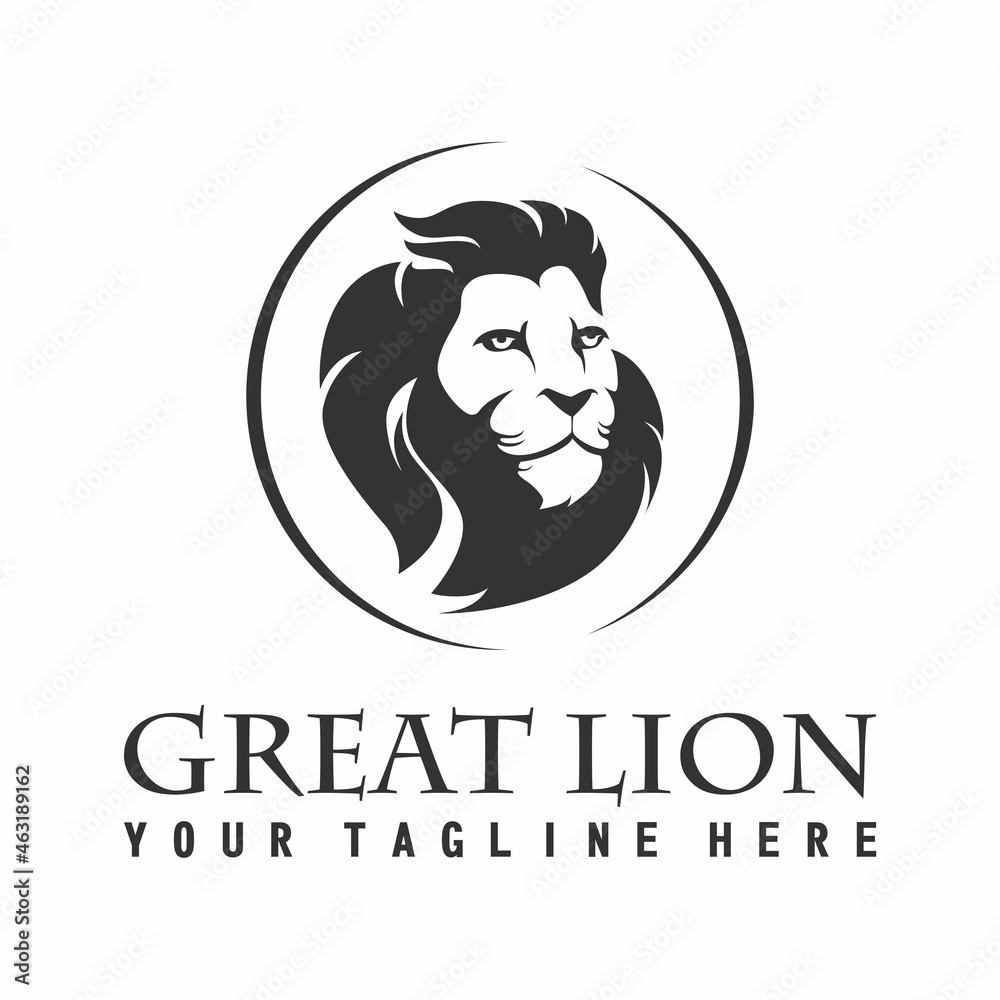 unique Lion head with very fierce image graphic icon logo design ...