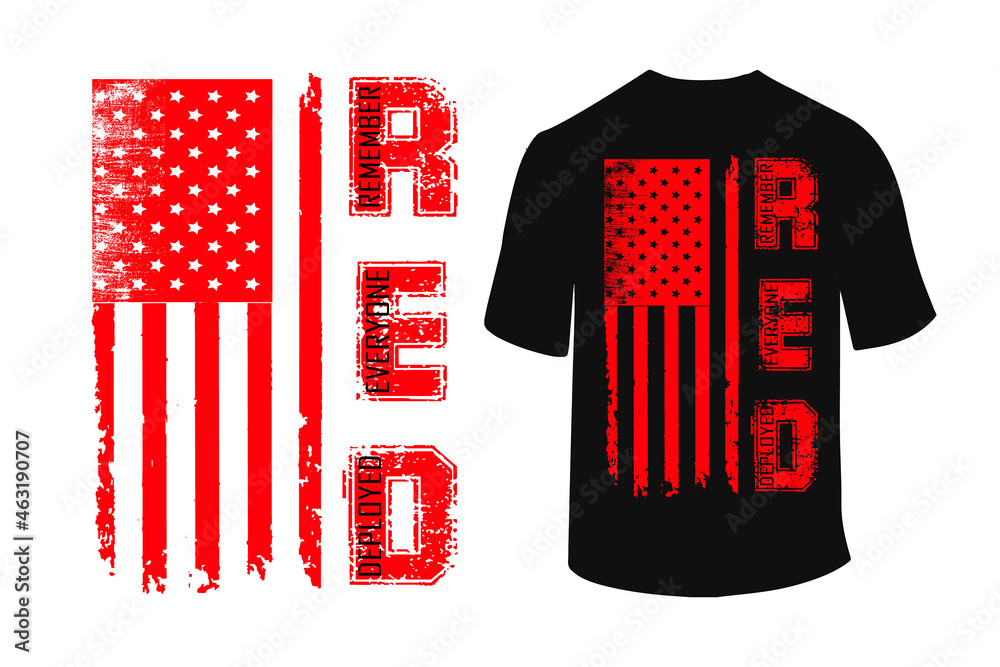 Red Friday T-Shirt Design Vector Stock Vector | Adobe Stock