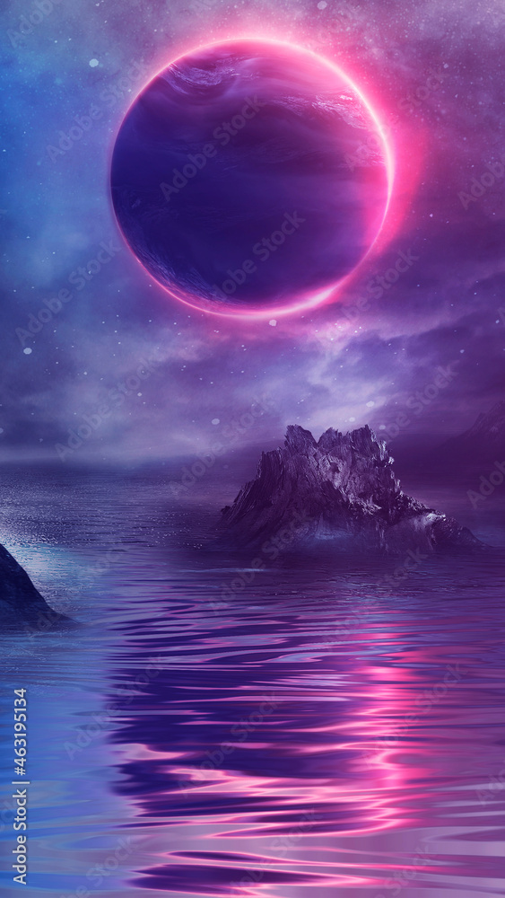 Abstract fantastic space of the universe. Space background with nebula ...