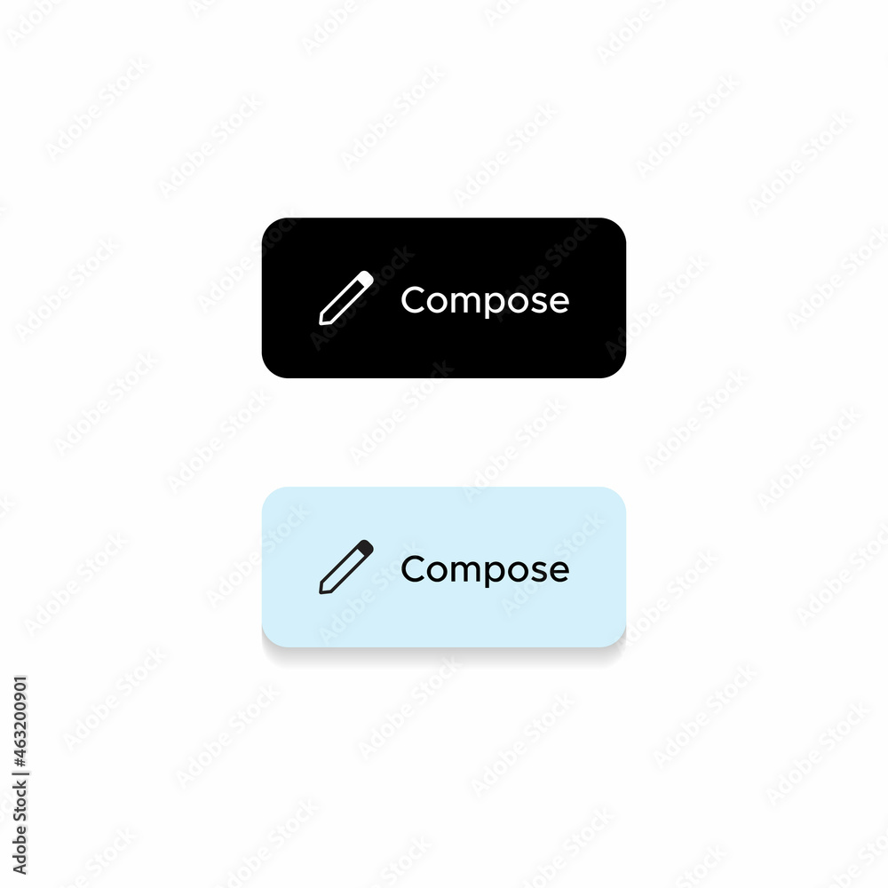 Compose Button Icon Vector Isolated on White Background Stock Vector ...