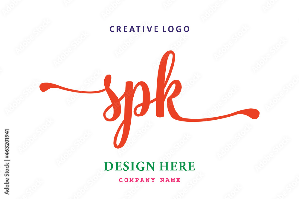 SPK lettering logo is simple, easy to understand and authoritative ...
