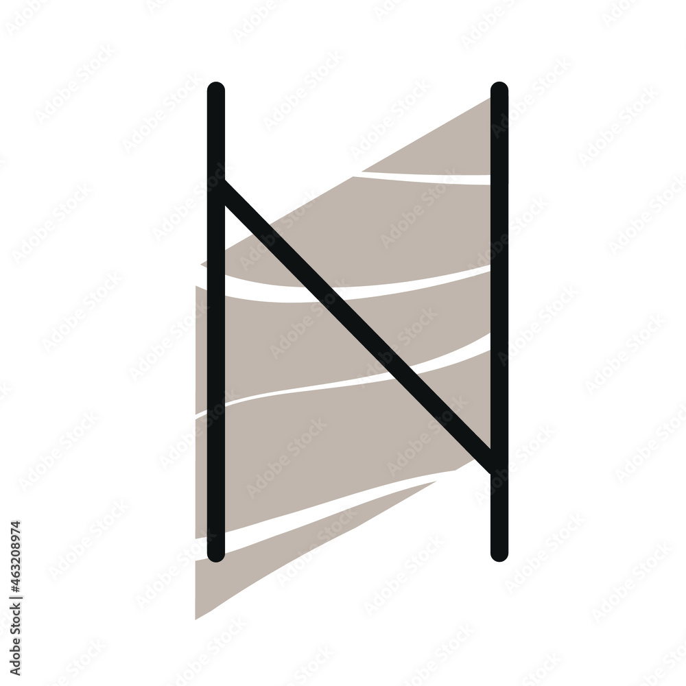 Ancient Old Norse Rune : Hagalaz, Rune of Air. Runic letter in black on ...