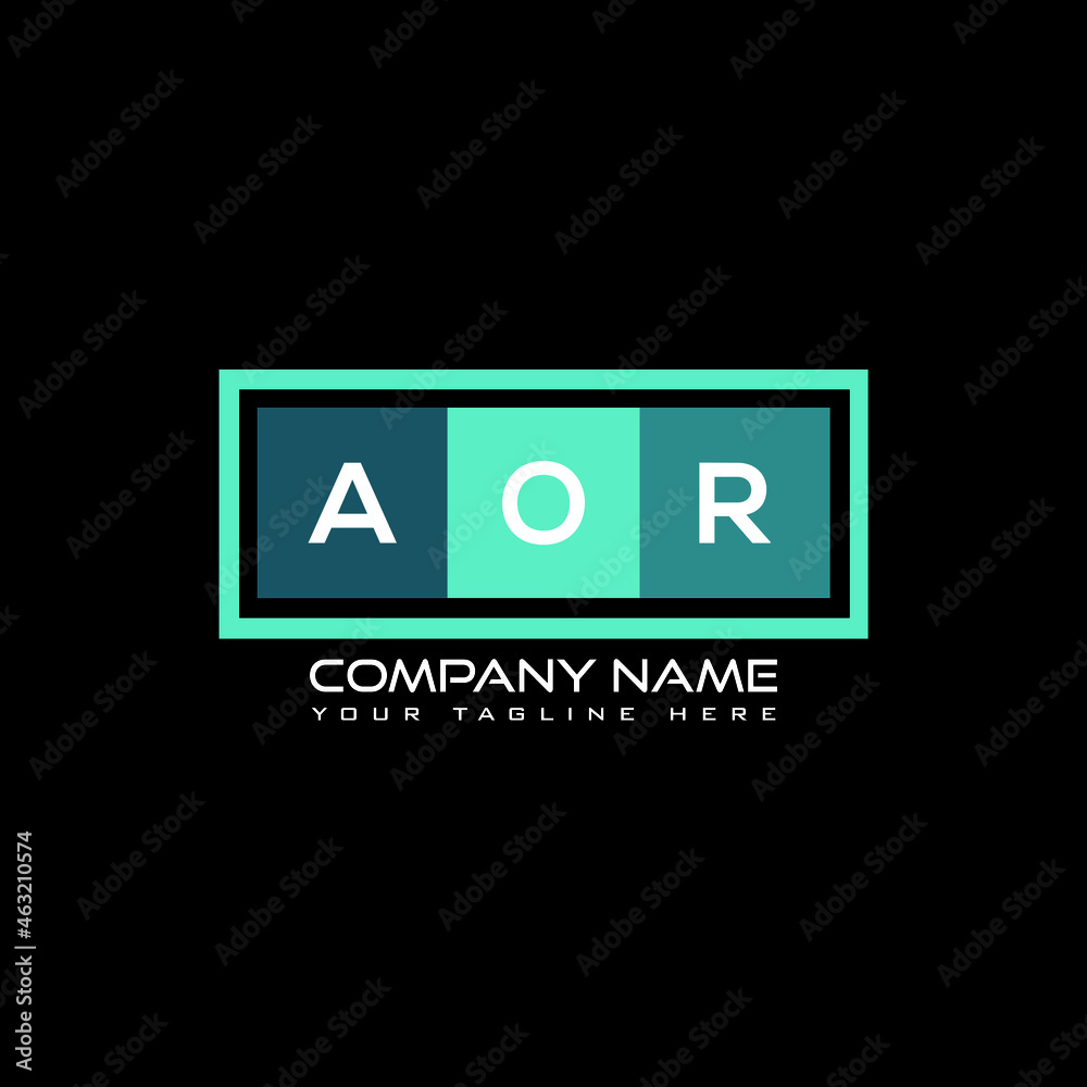AOR letter logo design on black background.AOR creative initials letter ...