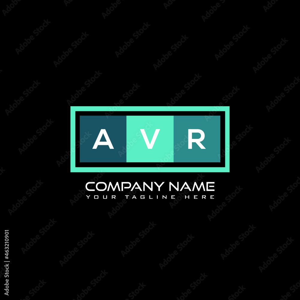 AVR letter logo design on black background.AVR creative initials letter ...