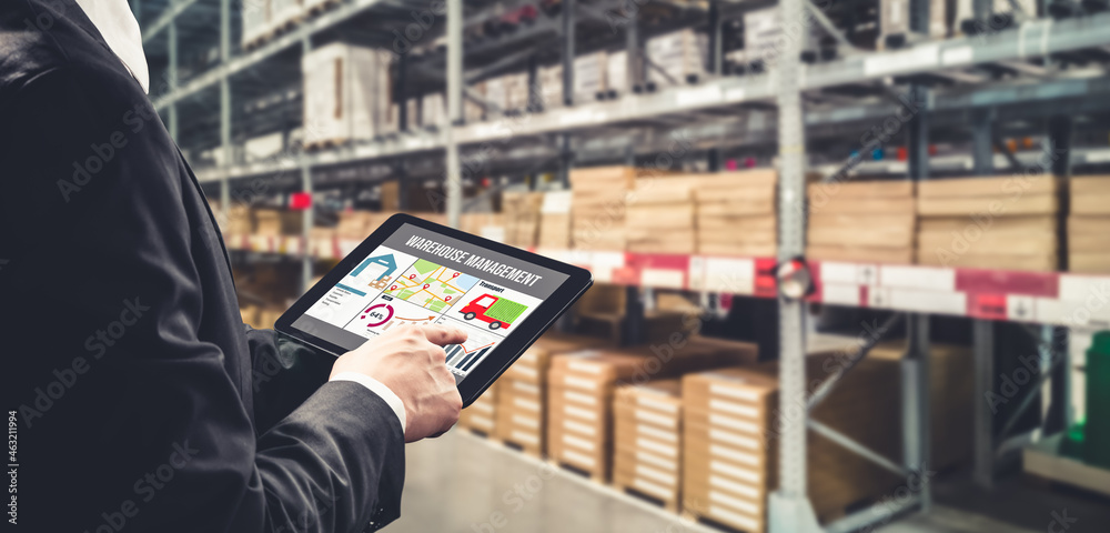 Warehouse management innovative software in computer for real time ...