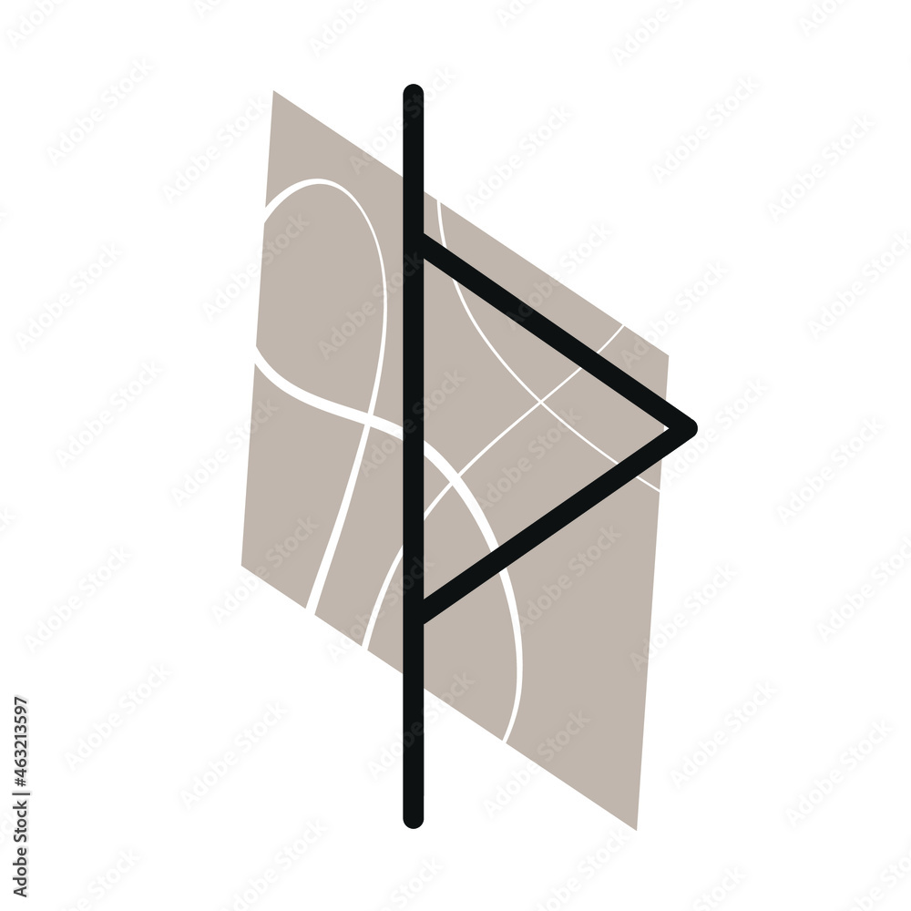 Vecteur Stock Ancient Old Norse Rune : Thurisaz, Rune of Thor. Runic ...