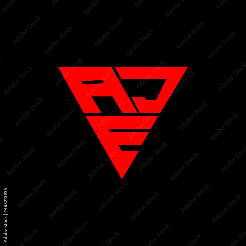 AJE letter logo design on black background.AJE creative initials letter ...
