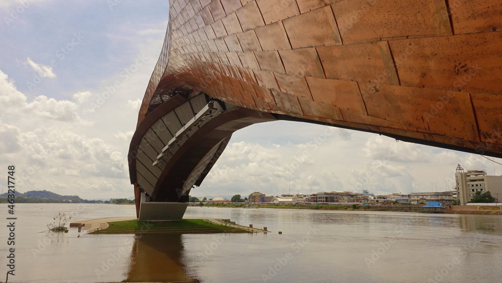 Nakorn Sawan ,Thailand ,October,16,2021; Prasan bridge .It is The ...