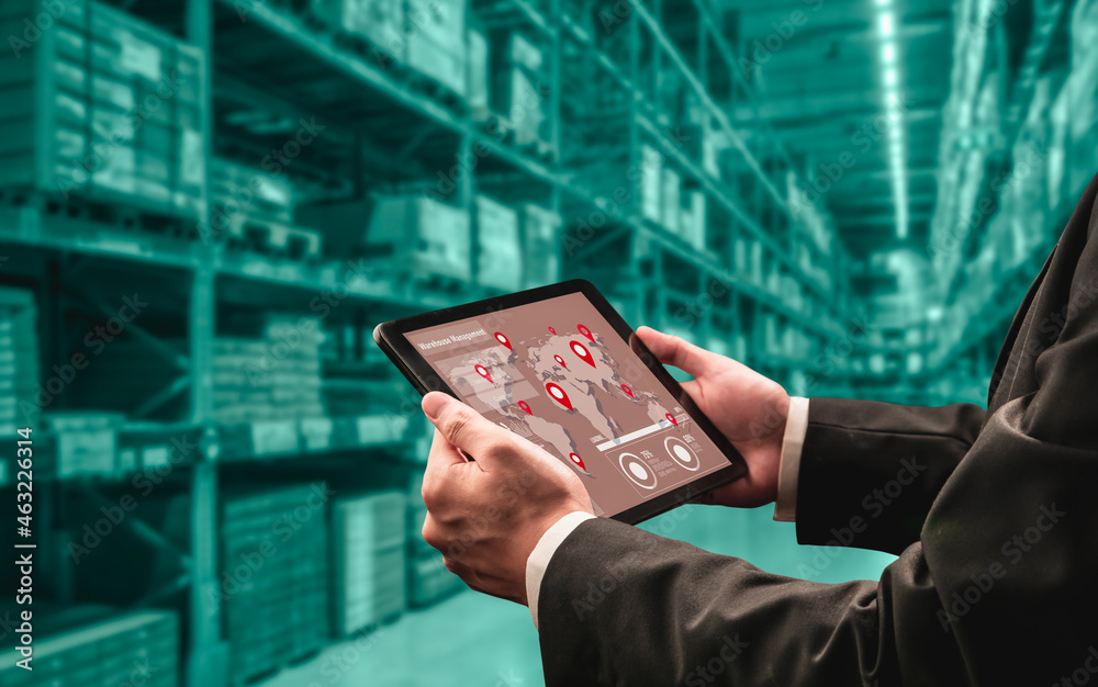 Warehouse management innovative software in computer for real time ...