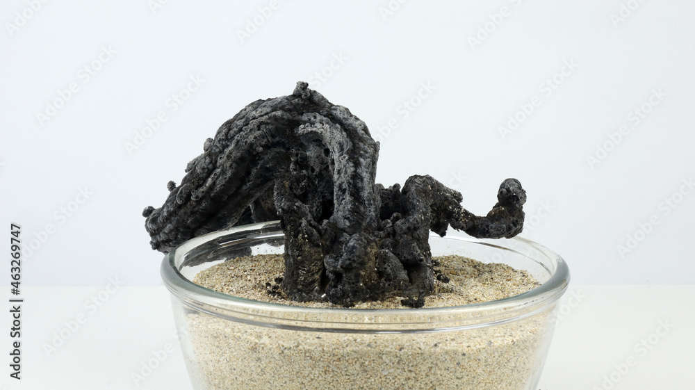 The classic experiment of burning sugar and baking soda resulted in ...