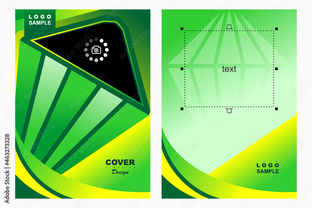 green brochure. Vector template design for Brochures, Annual Reports ...