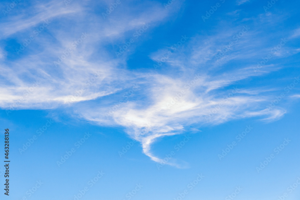 Delightful stratus high-altitude clouds with swirl stripes. Background ...
