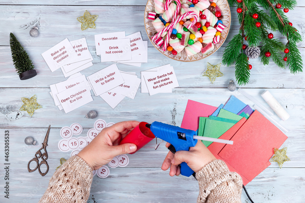 Step by step tutorial 6, making Christmas advent calendar with sweets ...